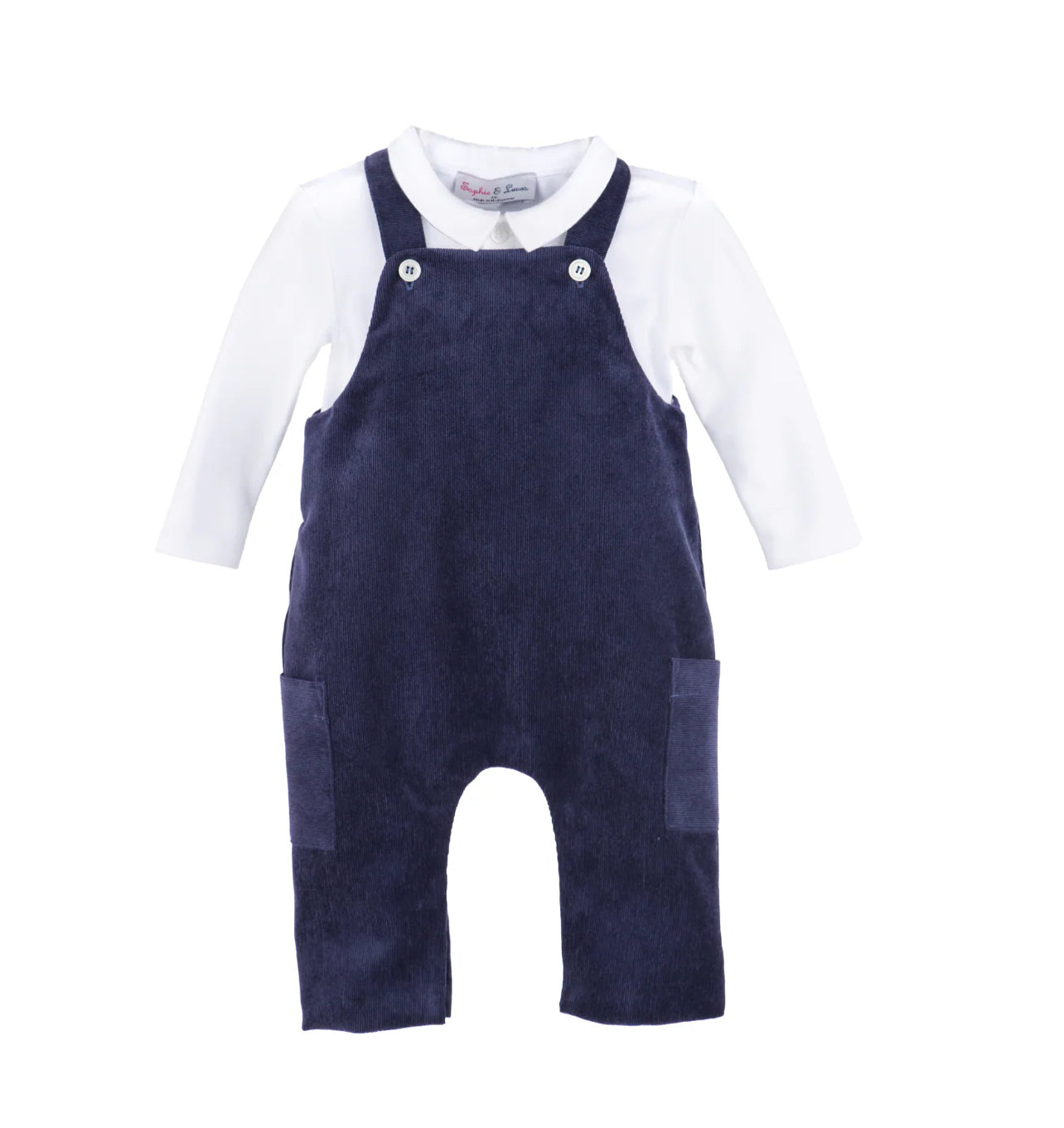 Classic navy overalls cord baby – Anna Jacks Childrens Boutique